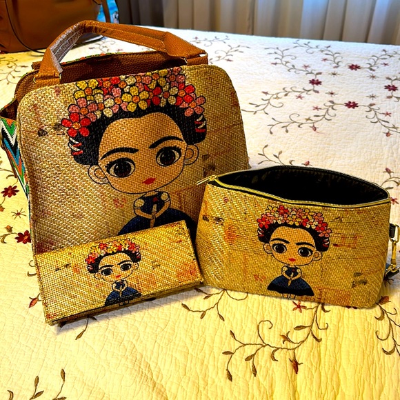 MEXICANA | Bags | Frida Kahlo Mexican Textile 3 Part Bundle | Poshmark